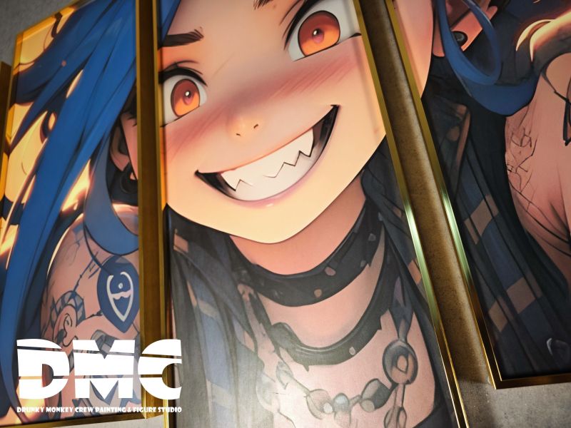 醉猴工作室 Drunky Monkey Crew - DMSP-002 Jinx 金克斯 5聯組合裝飾畫 - GK國度