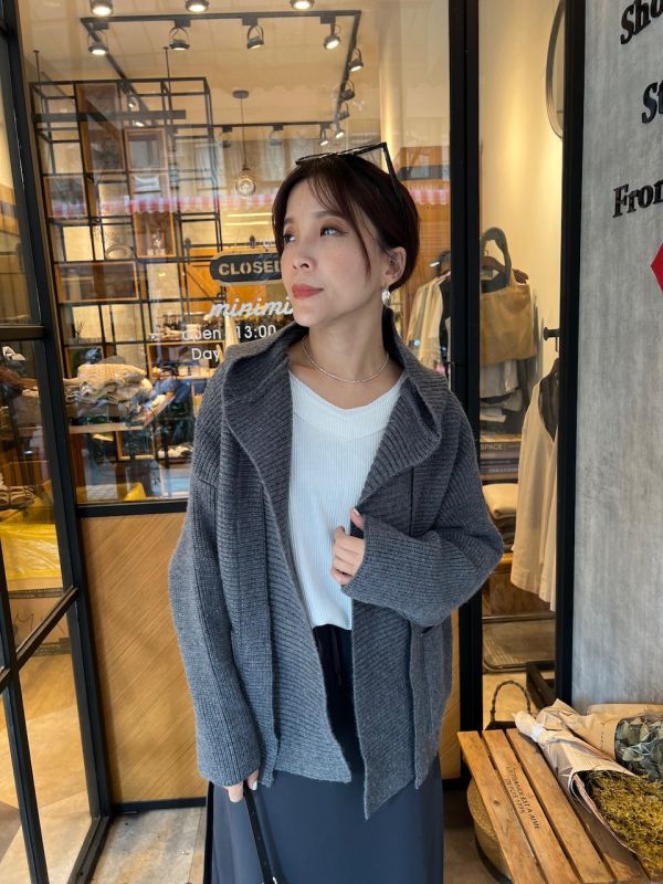 Bn19.必收坑紋帽針織外套 - Minimix