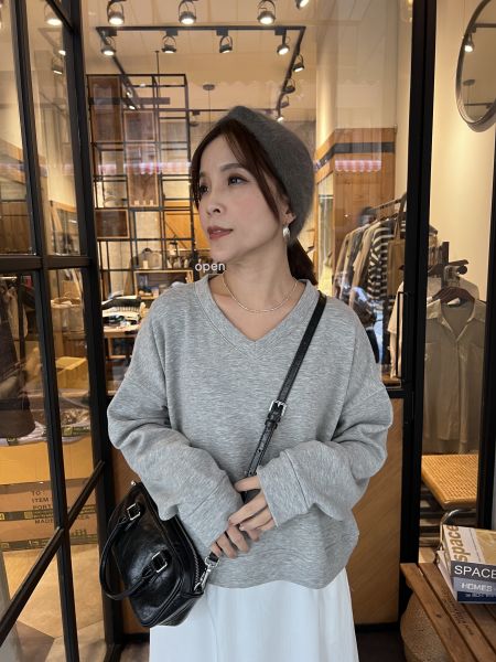 Dd14.全員必收內絨毛v領上衣 - Minimix