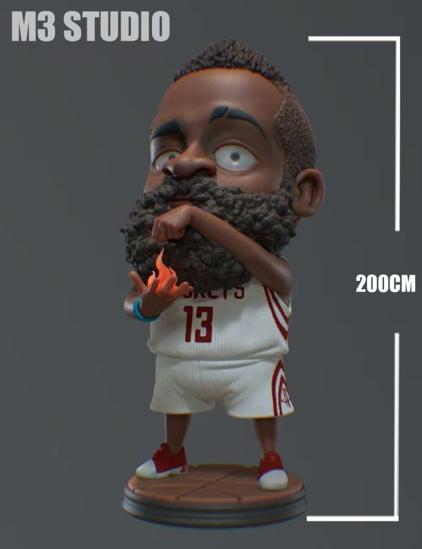 【預定】M3 NBA首款 Q版火箭 大鬍子 詹姆斯哈登 - 夜風本鋪『GK雕像模型預購/代購/展示/維修』