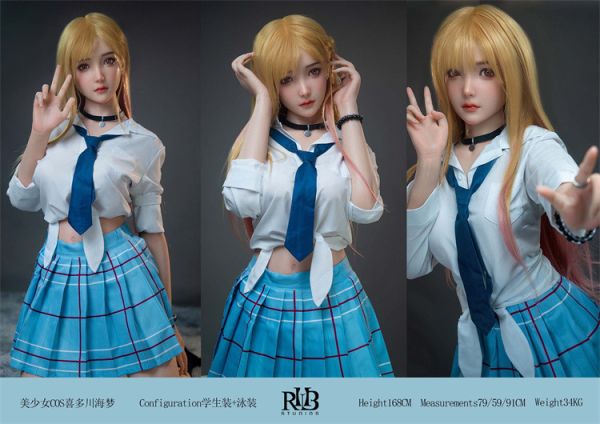 【預定】RHB 1/1 美少女cos喜多川海夢等身蠟像級鉑金矽膠可動雕像 - 夜風本鋪『GK雕像模型預購/代購/展示/維修』