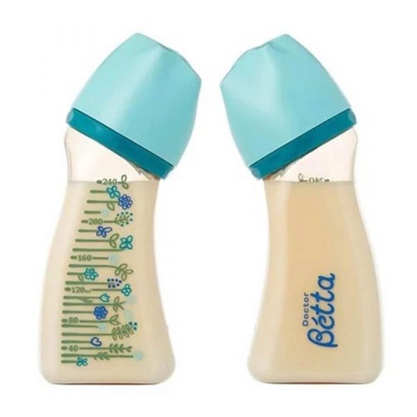 日本Dr.Betta寬口防脹氣奶瓶 Brain WS4-240ml(PPSU)-藍花兒 - 親子良品 | 媽媽育兒的好朋友! ((華人第一親子用品嚴選網 ))