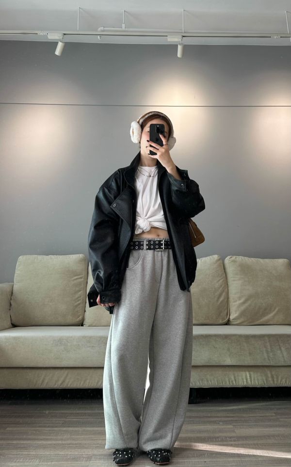 FP17 *超值必收 舒適時髦小壓線兩穿棉褲(灰色示範賣場，包色折100) - The Tailor Korea