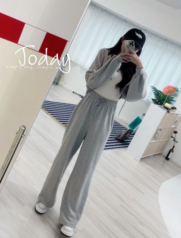 iNINE韓系休閒Set灰色套裝 - iNINE STUDIO