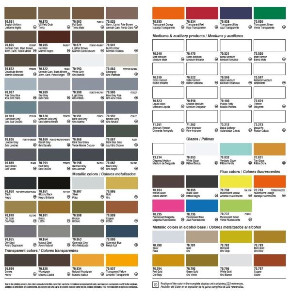 Acrylicos Vallejo AV水漆 模型色彩 Model Color 121 70913 偏黃赭色 Yellow Ochre ...