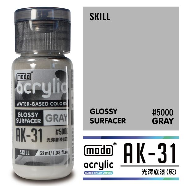 modo摩多製造所 水漆 AK-31 光澤底漆-灰 32ml - 超作工具販店