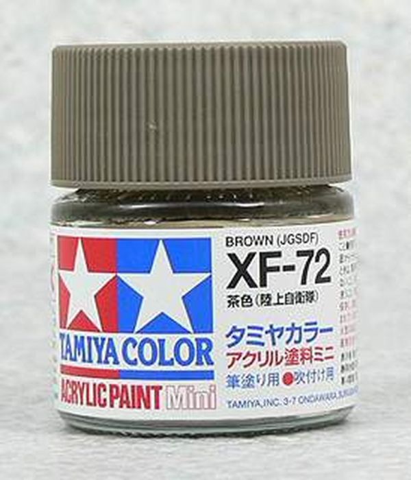 TAMIYA 田宮 水性 XF-72 消光 棕色 Brown(JGSDF) 10ml - 超作工具販店