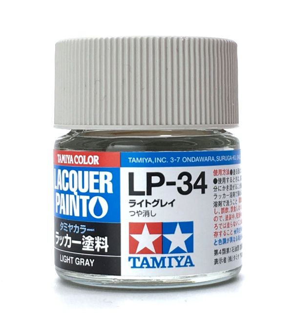 TAMIYA 田宮 硝基 LP-34 消光 美軍F-14A TomCat 機身淺灰色 Light Gray 10ml - 超作工具販店
