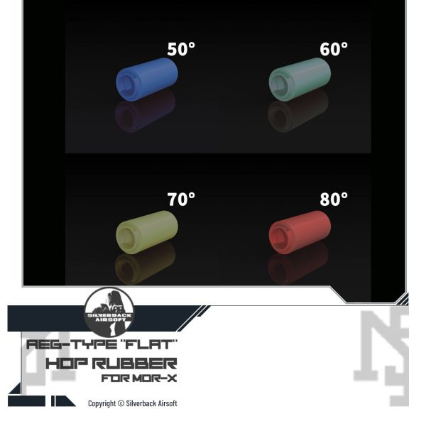 Silverback MDR-X AEG-type FLAT HOP Rubber (50°, 60°, 70°, 80°)