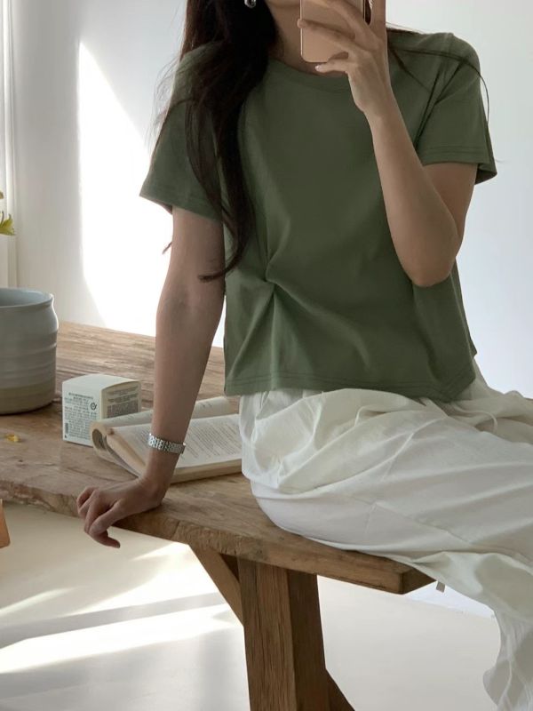 側邊抓皺造型短T - POCCA STUDIO