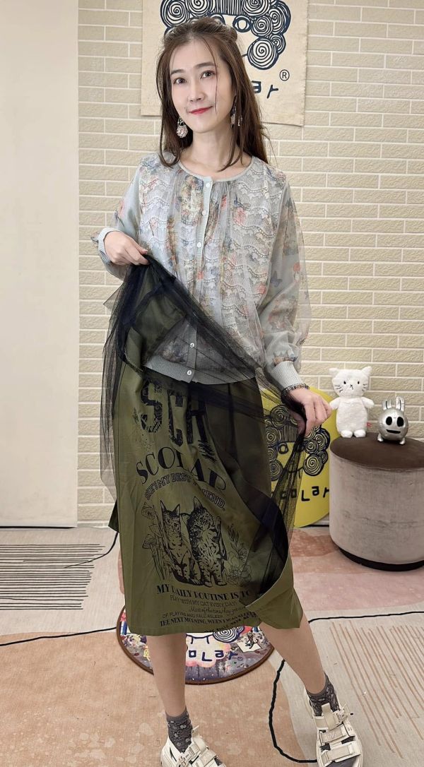 異材質拼接工裝裙 - ScoLar 77