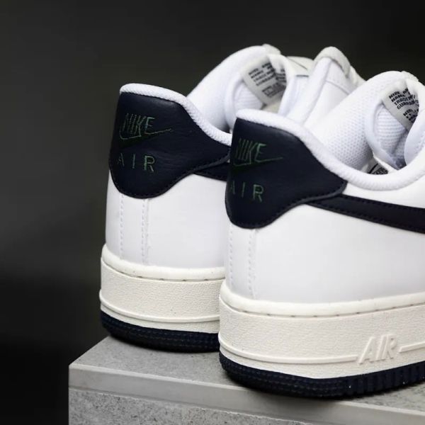 Nike Air Force 1 Low '07 Next Nature White Obsidian Fir 黑曜石 白深藍 海軍藍 復古 ...