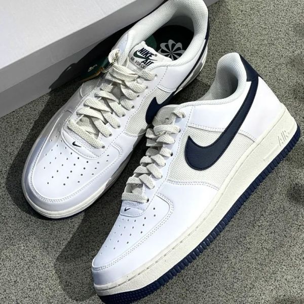 Nike Air Force 1 Low '07 Next Nature White Obsidian Fir 黑曜石 白深藍 海軍藍 復古 ...