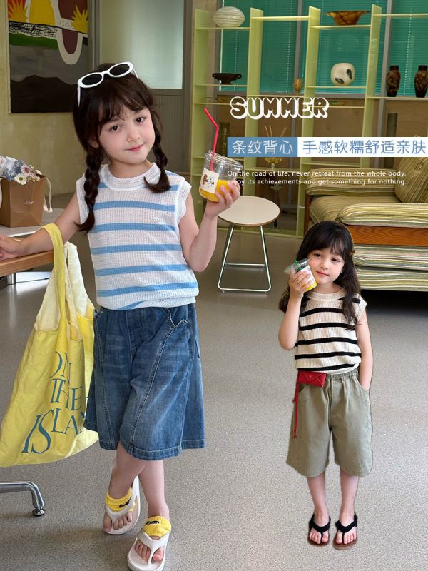 05060120┃小艾家夏〃D202條文針織背心┃90-160┃250611結單 - 茵寶貝童裝
