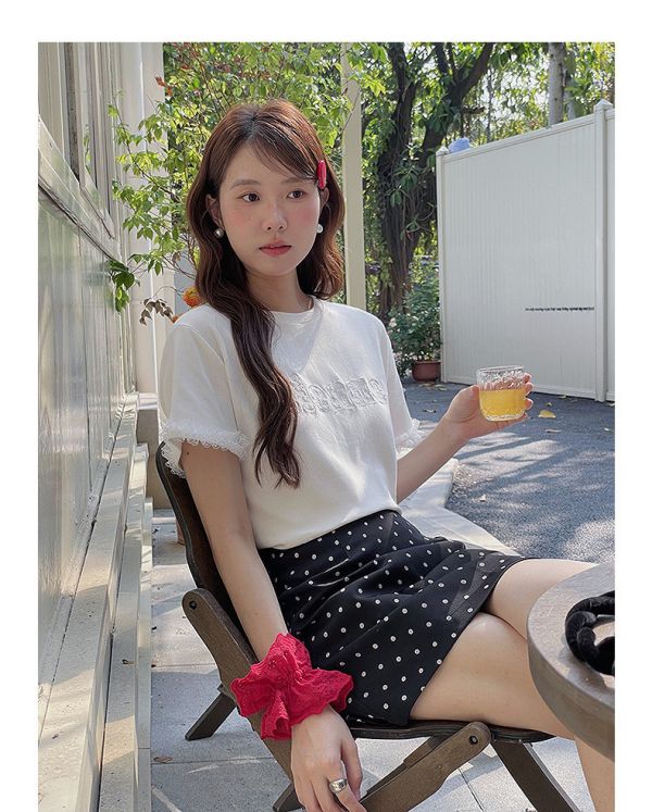 《Apxivi》黑白波點包臀褲裙(黑) - Nini Korea 輕甜女裝選品店